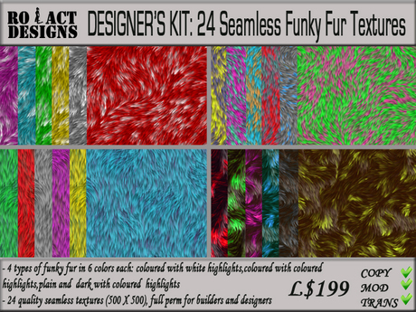 Second Life Marketplace - PROMO! ..::RO!ACT::..DESIGNS 24 Seamless ...